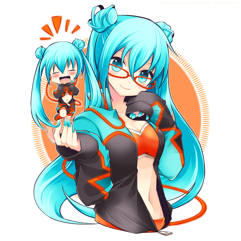 Safebooru - aqua eyes aqua hair bespectacled glasses hatsune miku long ...