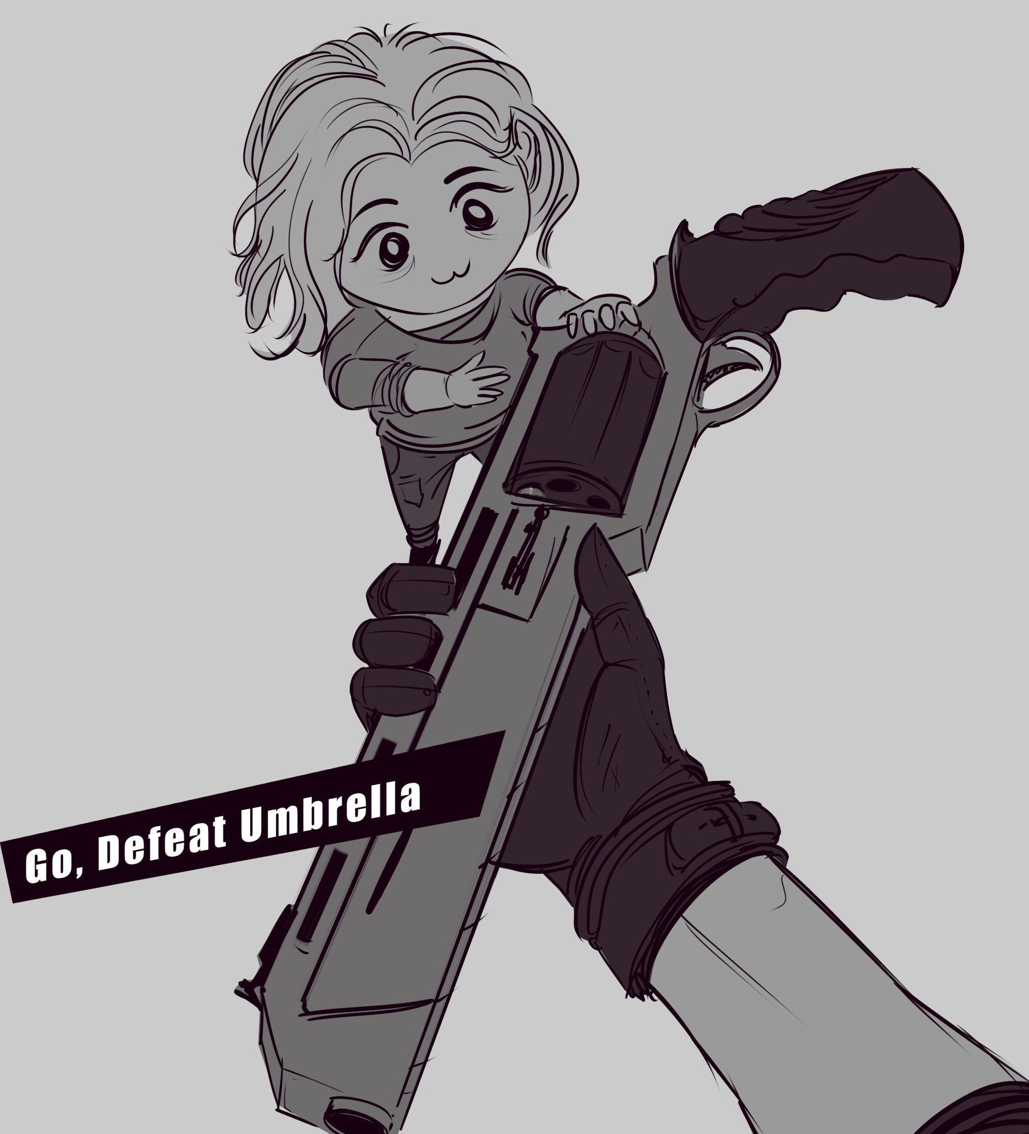Safebooru - 1boy 1girl :3 bags under eyes black gloves chibi gloves go ...