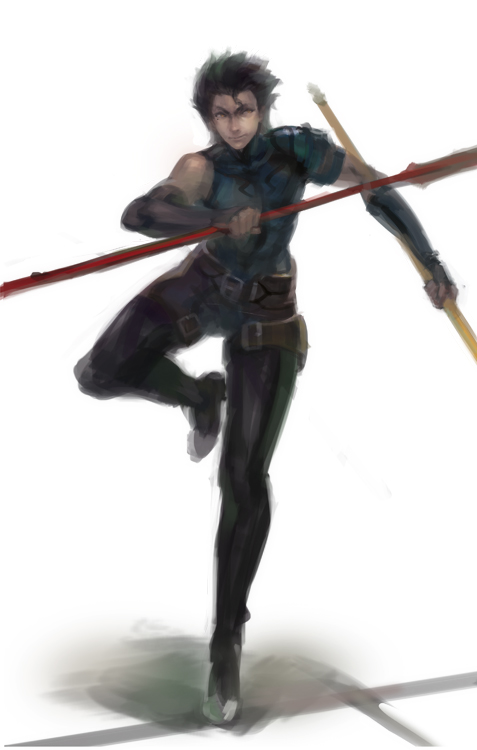 Safebooru - ahoge black hair dual wielding fate/zero fate (series) gae ...
