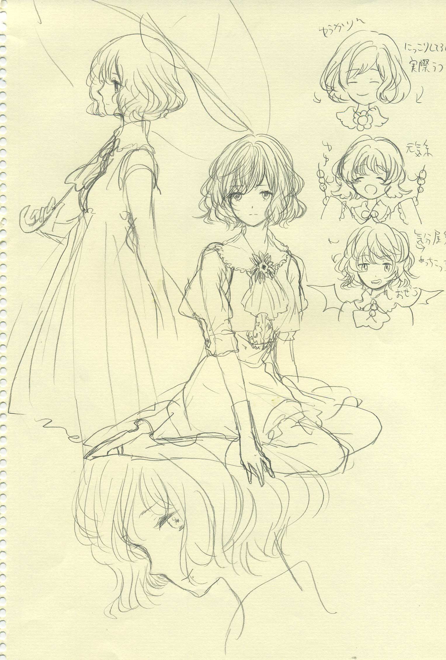 Safebooru - graphite (medium) highres monochrome remilia scarlet short ...