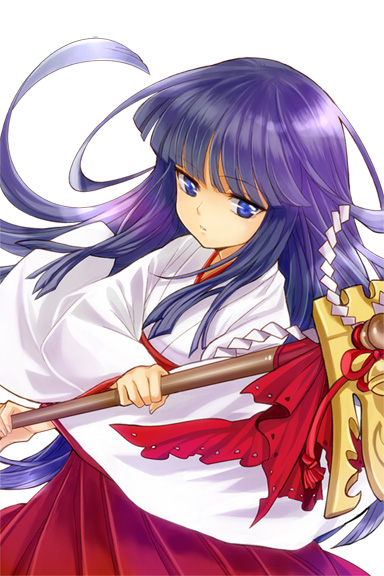 Safebooru - bangs blue eyes blunt bangs furude rika hakama haori ...