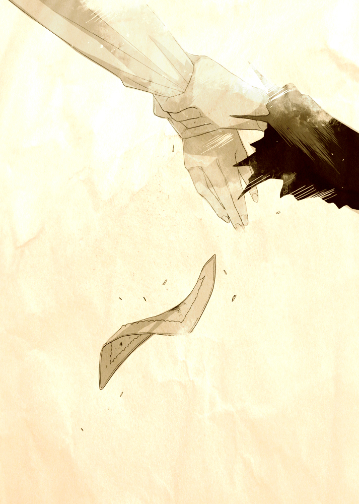 Safebooru - coat comic eve (ib) garry (ib) gary (ib) handkerchief hands ...