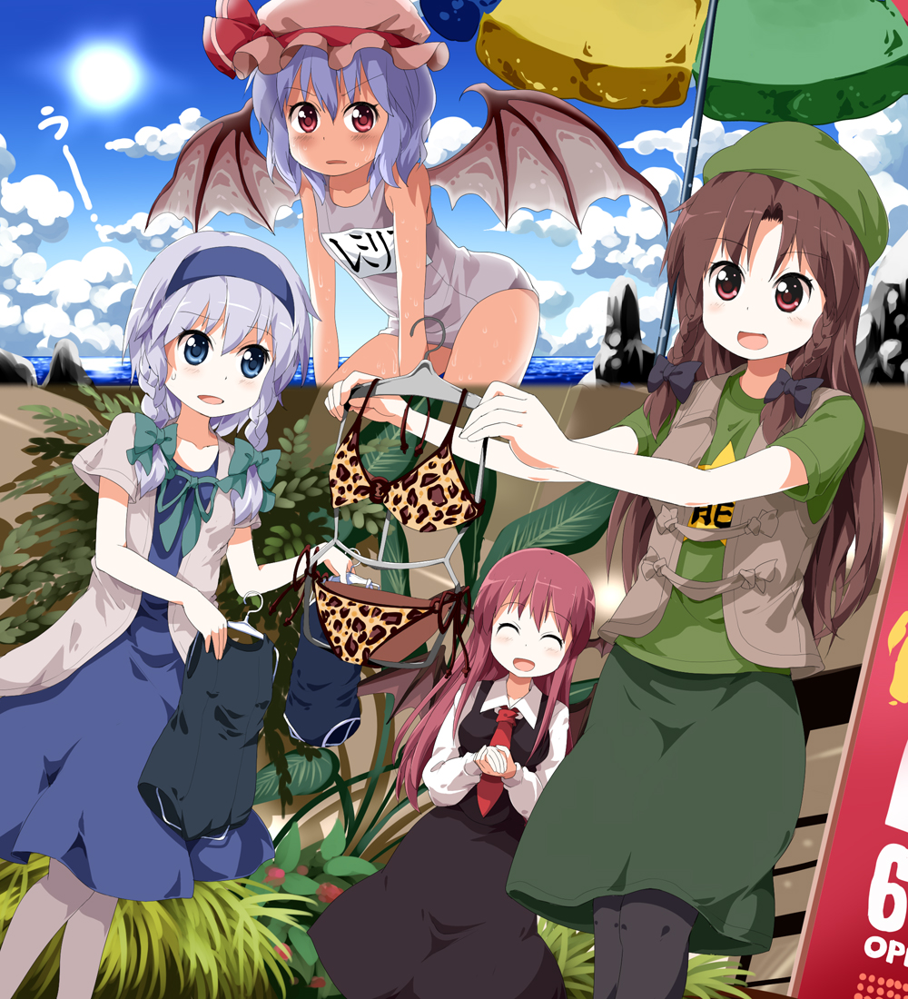 Safebooru - alternate costume alternate hair color alternate hairstyle bare shoulders bikini bow ...