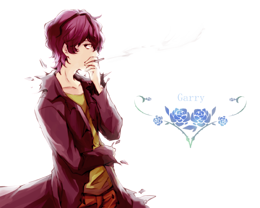 Safebooru - character name cigarette coat flower garry (ib) gary (ib ...