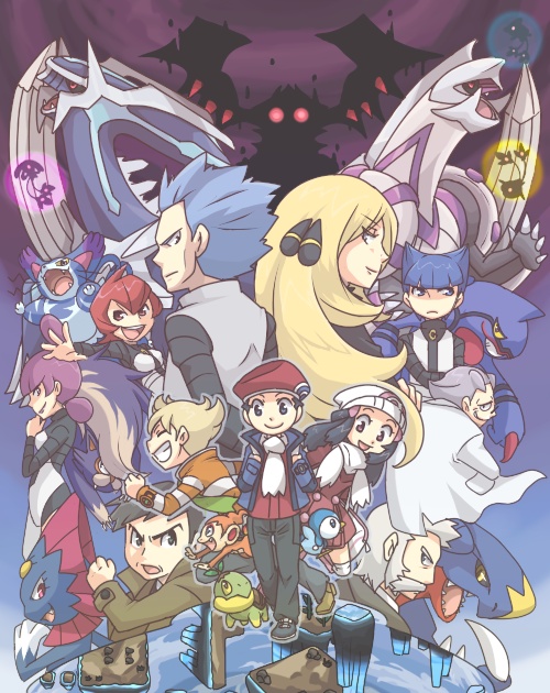 Safebooru - 4girls 6+boys akagi (pokemon) alternate costume alternate ...