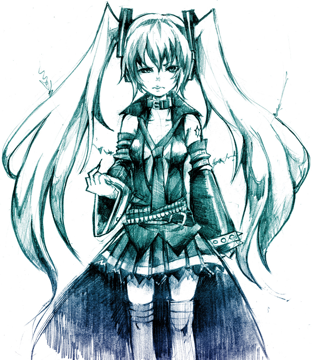 Safebooru - akatsuki hiro bad id detached sleeves hagane miku hagane ...