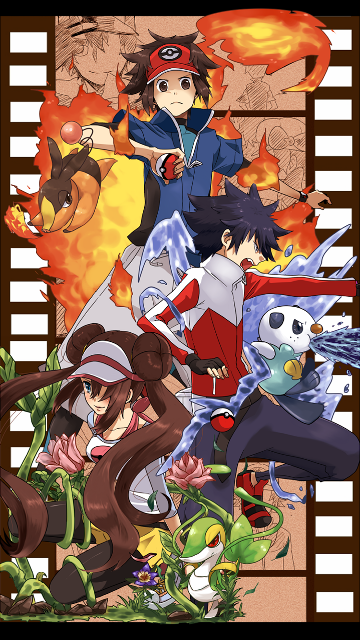 Safebooru - female protagonist (pokemon bw2) highres holding holding ...