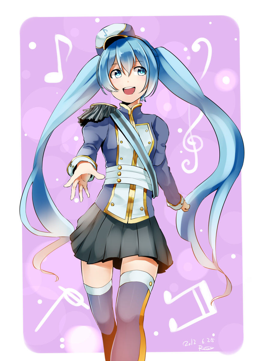 Safebooru - 2012 aqua eyes aqua hair dated doremifa rondo (vocaloid ...