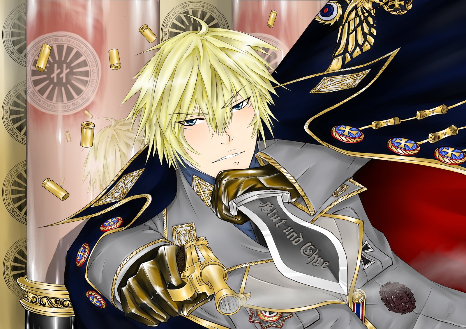 Safebooru - 1 boy 1boy alternate history blonde hair blue eyes blue ...
