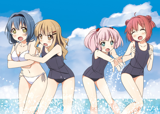 Safebooru - :d ^ ^ ahoge akaza akari asakura ryou (artist) bikini blonde hair blue eyes blue ...