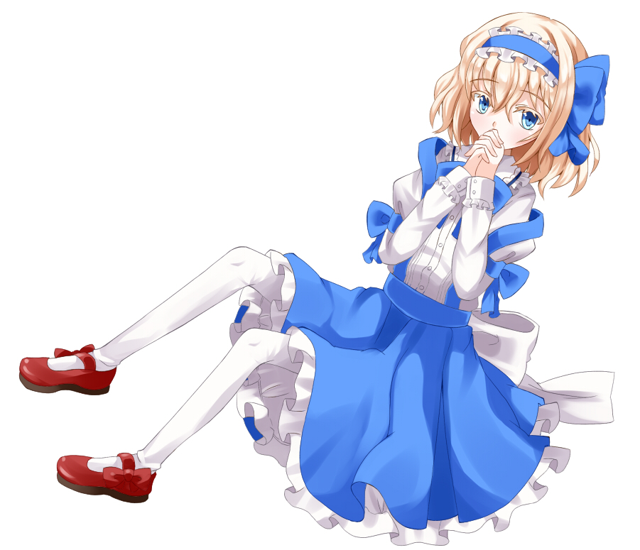 Safebooru - alice margatroid alice margatroid (pc-98) blonde hair blue eyes blush bow hair bow ...