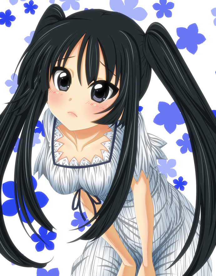 Safebooru - 1girl akiyama mio alternate costume alternate hairstyle black eyes black hair blush ...