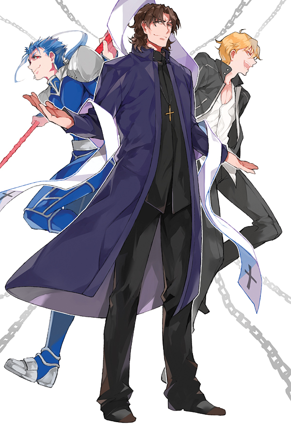 Safebooru - blonde hair blue hair brown eyes brown hair cassock chain ...