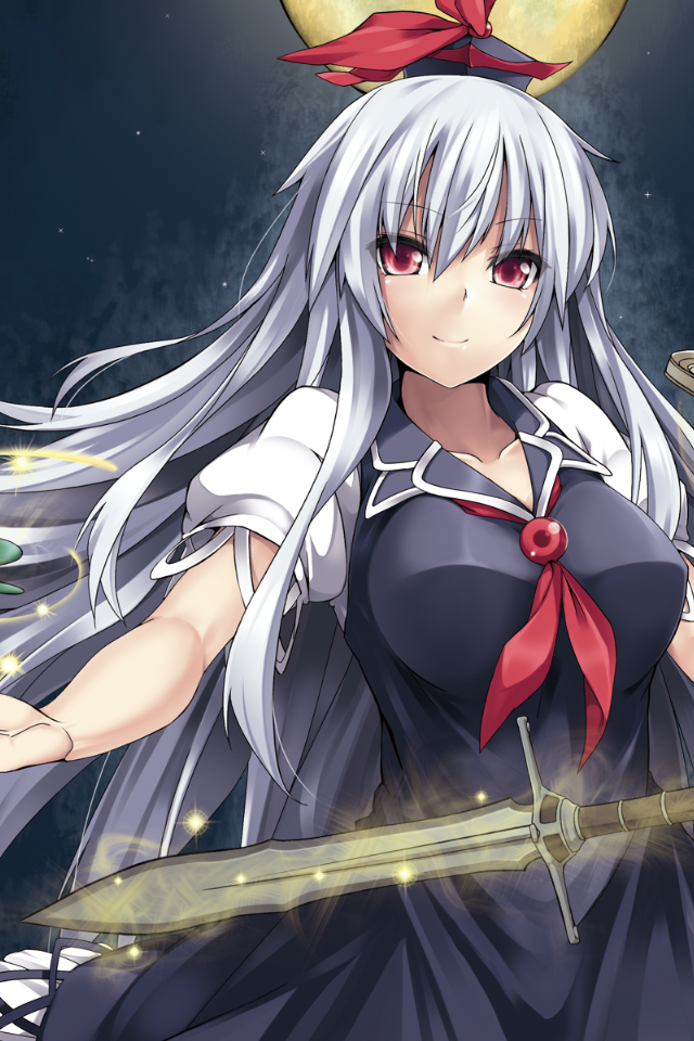 Safebooru - breasts dress full moon hat hebata kamishirasawa keine ...