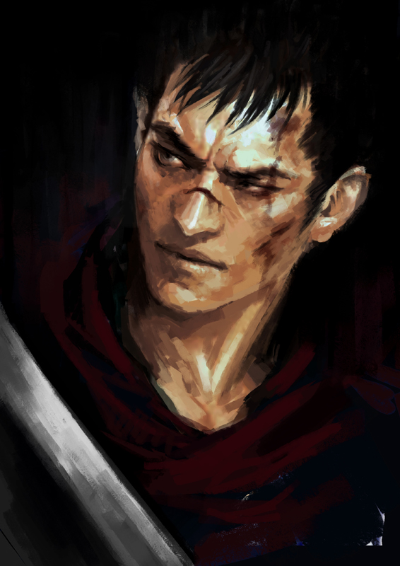 Safebooru - bad id berserk black hair blood guts injury jun du one-eyed ...