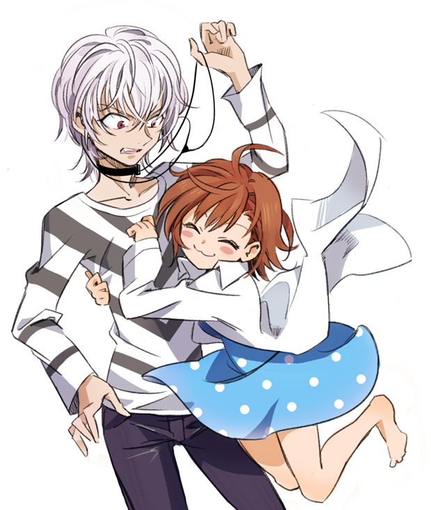 Safebooru - 1girl :3 accelerator bad id blush stickers brown hair ...