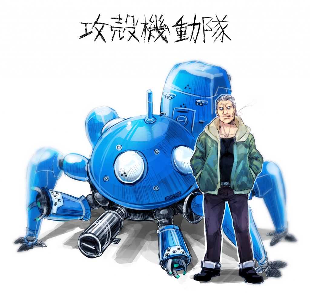 Safebooru - batou cigar ghost in the shell ghost in the shell stand ...