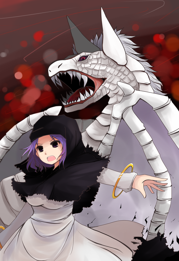 Safebooru - animal arano oki character request hood jewelry kumoi ...