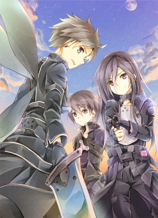 Safebooru - armor gun kirito kirito (sao-alo) kirito (sao-ggo) multiple ...