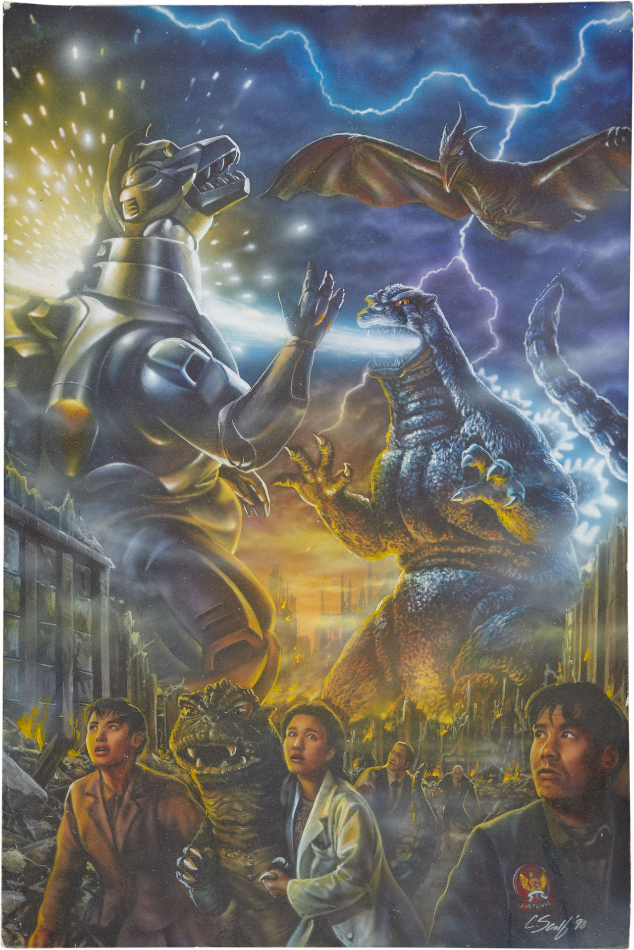Safebooru - aoki kazushi atomic ray battle godzilla godzilla (series ...