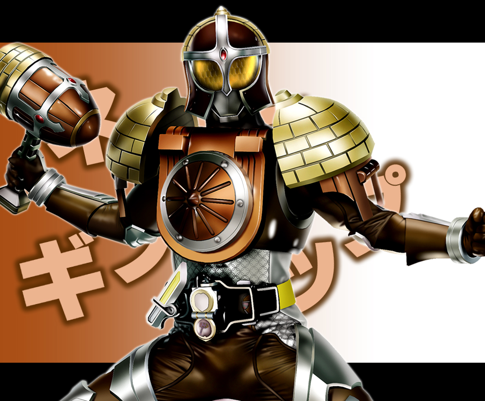 Safebooru - 1boy acorn armor belt hammer kamen rider kamen rider gaim ...