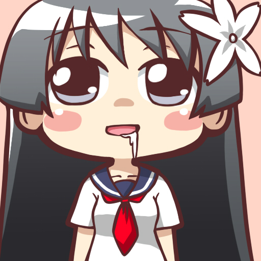 Safebooru - blue eyes chibi drooling hair ornament long hair looking up ...