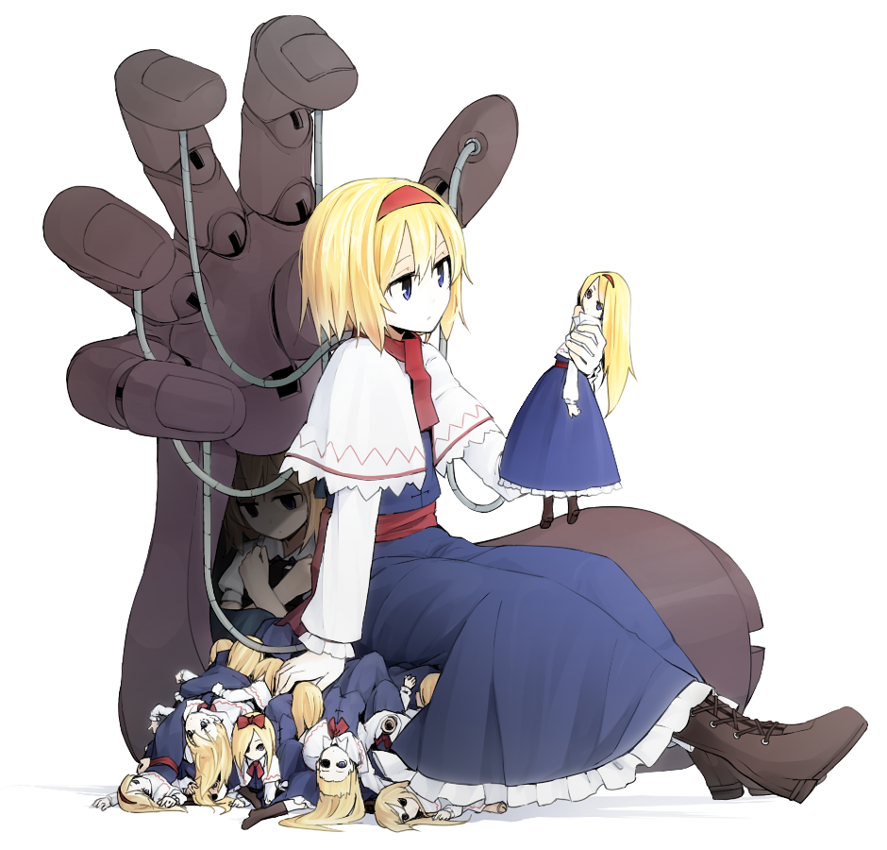 Safebooru - alice margatroid alice margatroid (pc-98) blonde hair blue eyes boots capelet doll ...