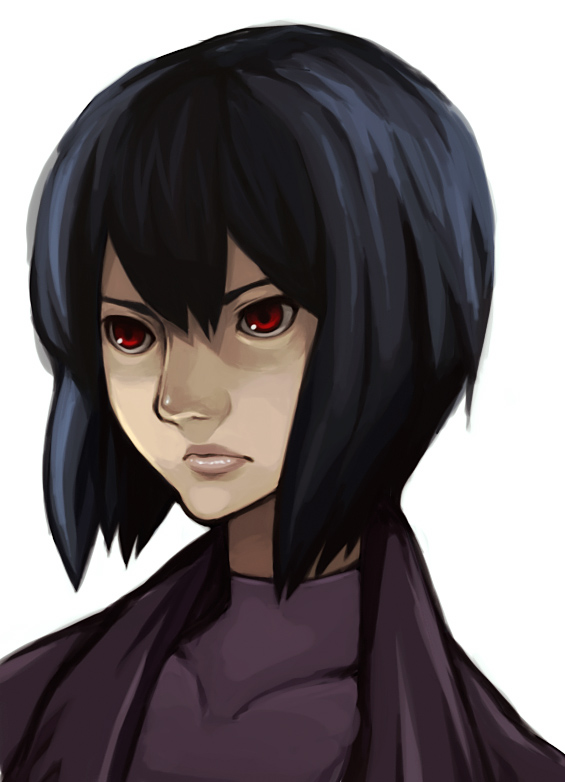 Safebooru - bob cut ghost in the shell kusanagi motoko red eyes short ...