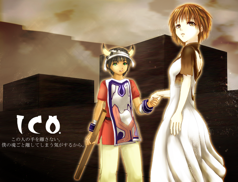 Safebooru - 1boy 1girl black hair blue eyes brown hair castle chizura ...