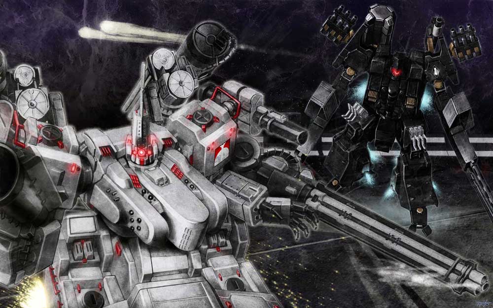 Safebooru - armored core armored core: for answer gatling cannon ...
