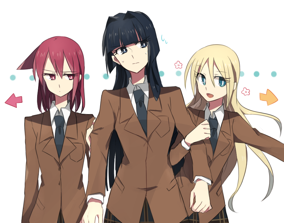 Safebooru - artist request blazer blonde hair blue hair green eyes ...