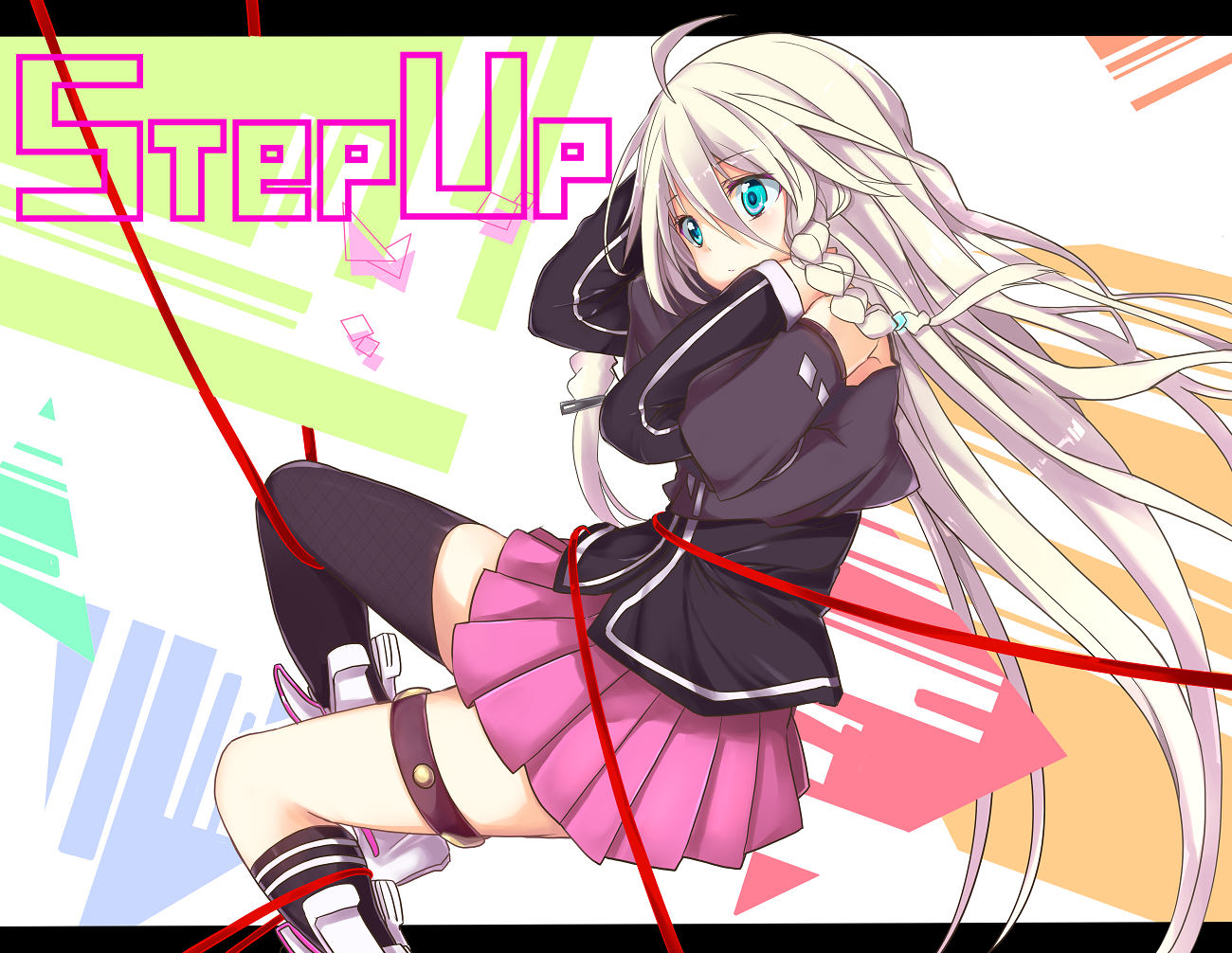 Safebooru - ahoge bare shoulders blonde hair blue eyes boots braid detached sleeves ia ia ...