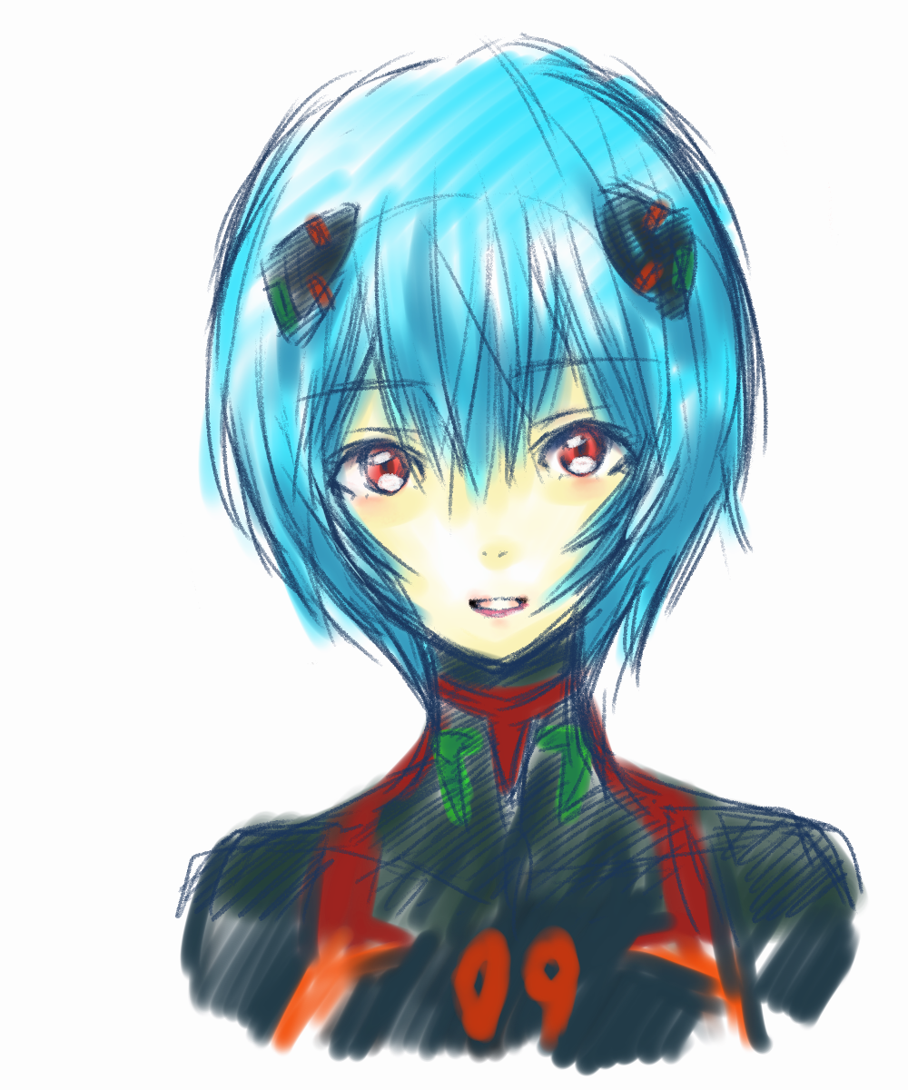 Safebooru - ayanami rei blue hair bodysuit cimu (artist) evangelion: 3.0 you can (not) redo face ...