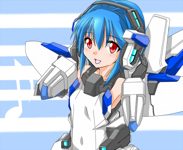 Safebooru - blue hair cyber angels valforce densou tenshi valforce ...