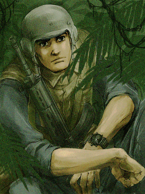 Safebooru - assault rifle gun howa type 89 kadomatsu yousuke military ...