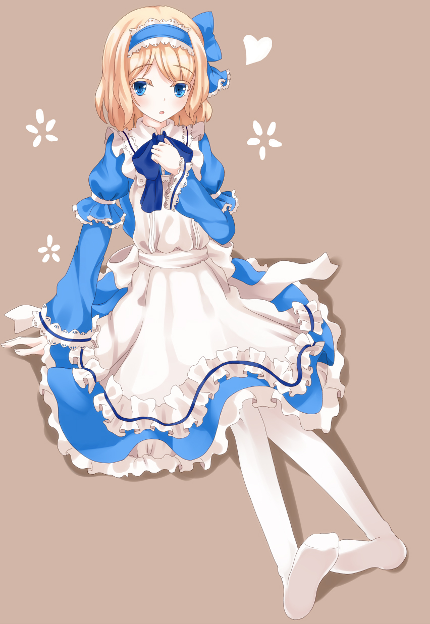 Safebooru - :o alice margatroid alice margatroid (pc-98) apron blonde hair blue eyes bow dress ...