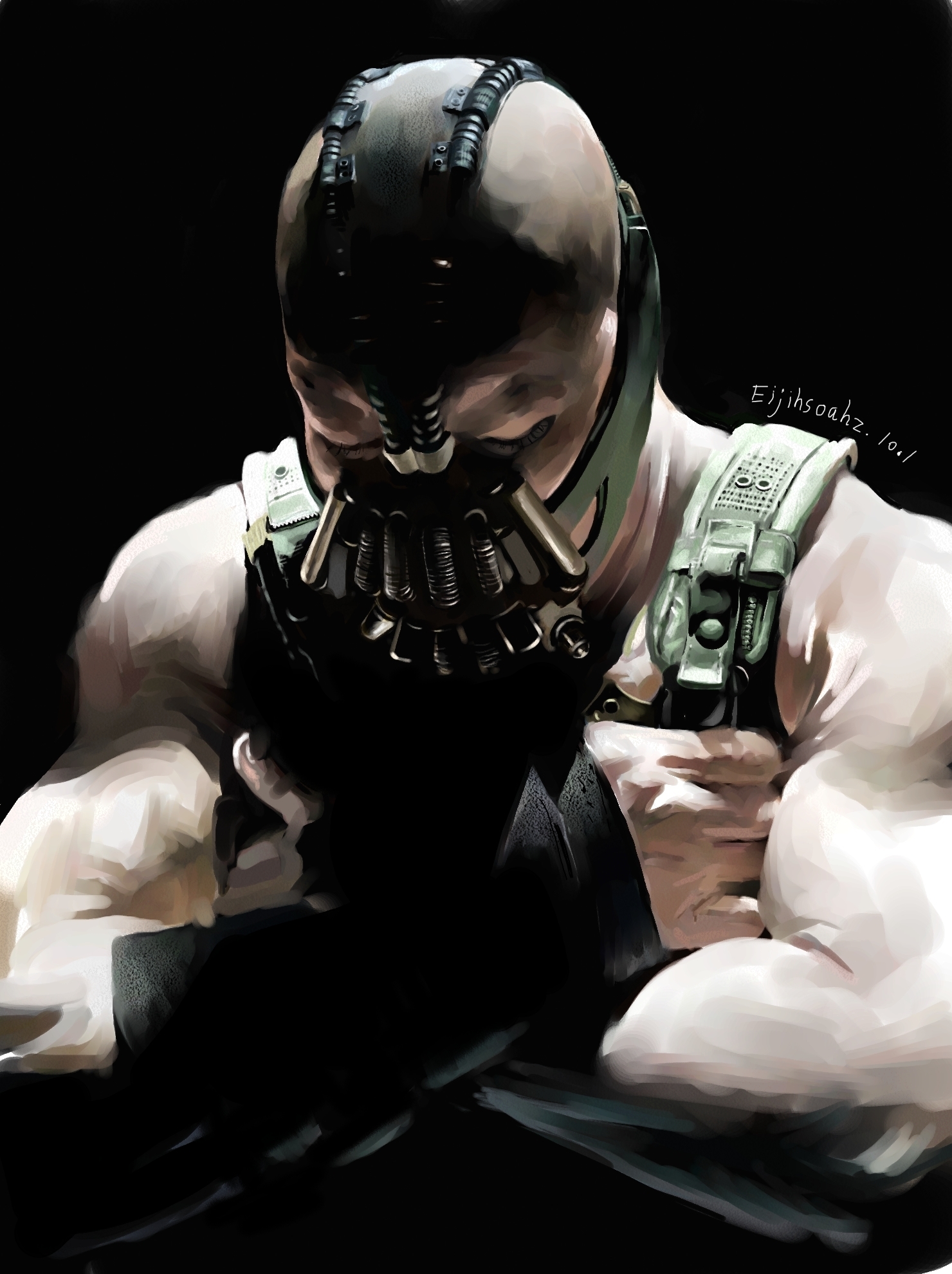 Safebooru - artist request bald bane batman (series) big guy closed ...