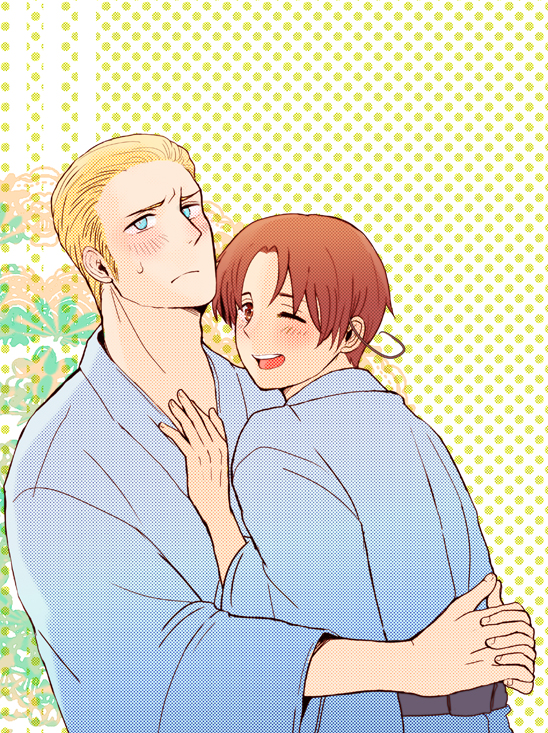 Safebooru - ahoge axis powers hetalia blonde hair blue eyes blush brown ...