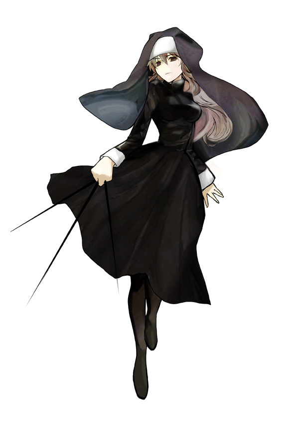 Safebooru Baabaa0412 Between Fingers Black Legwear Brown Eyes Brown 3245