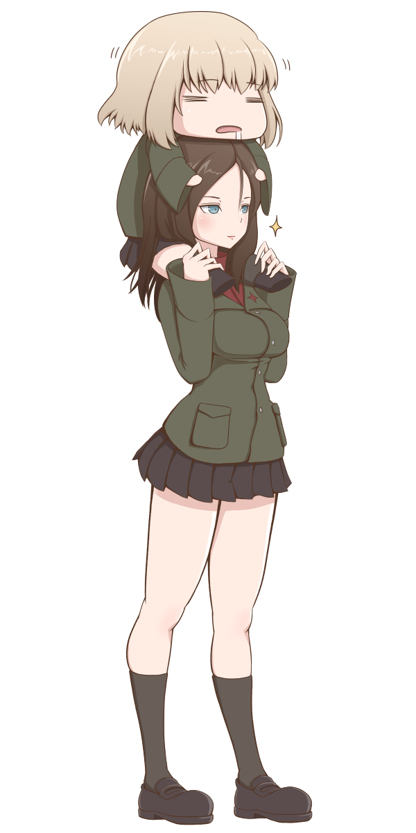 Safebooru - 2girls = = blonde hair blue eyes blush carrying chibi ...