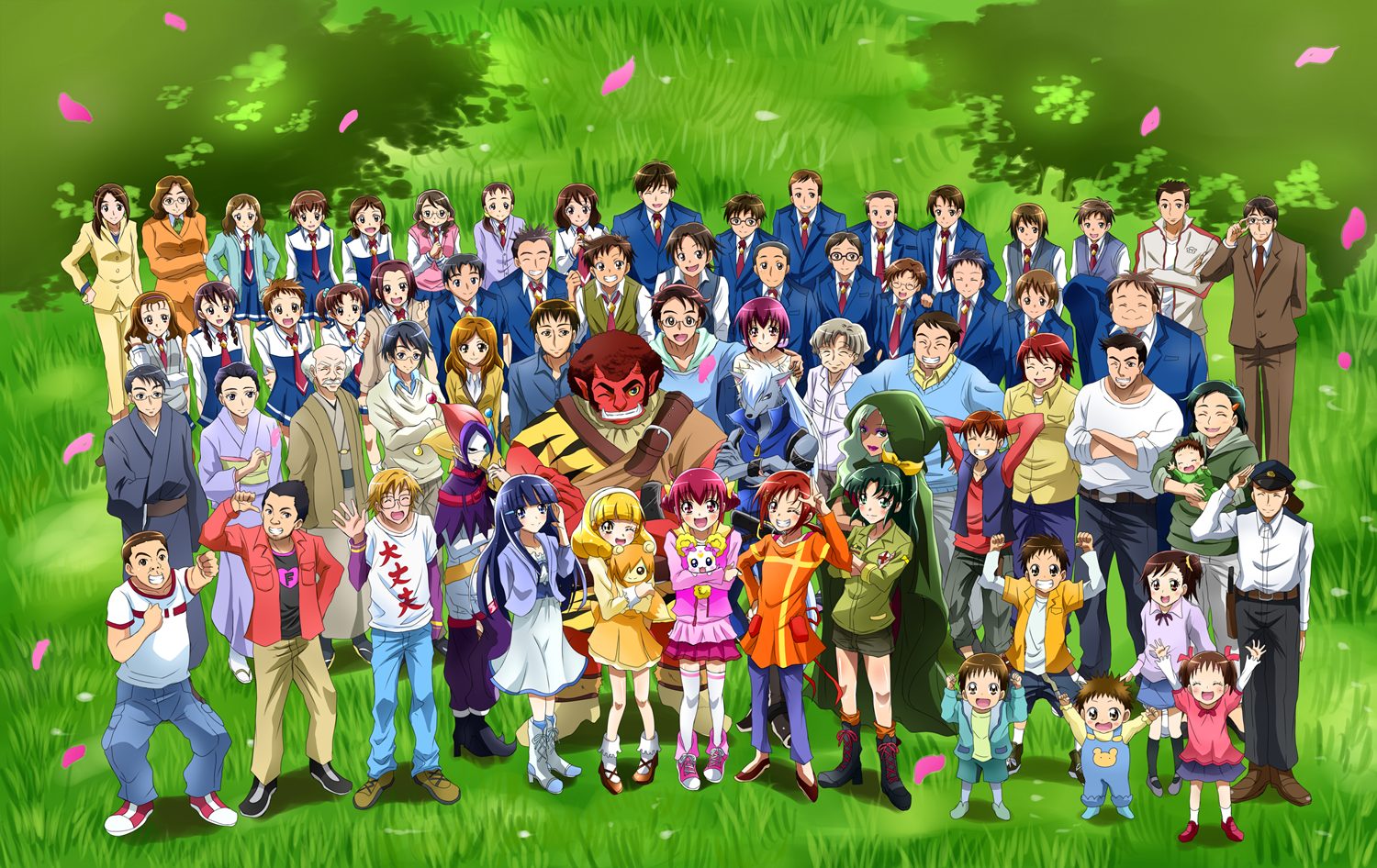 Safebooru - 6+boys 6+girls akaooni aoki junnosuke aoki reika aoki ...