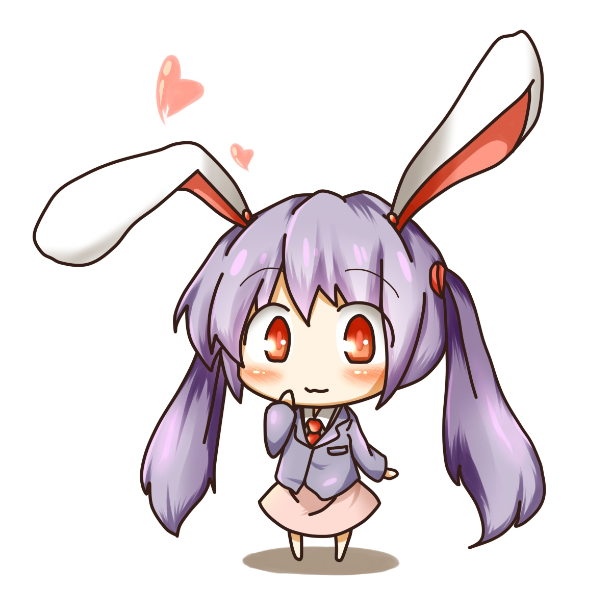 Safebooru - 1girl alternate hairstyle animal ears blush chibi heart ...
