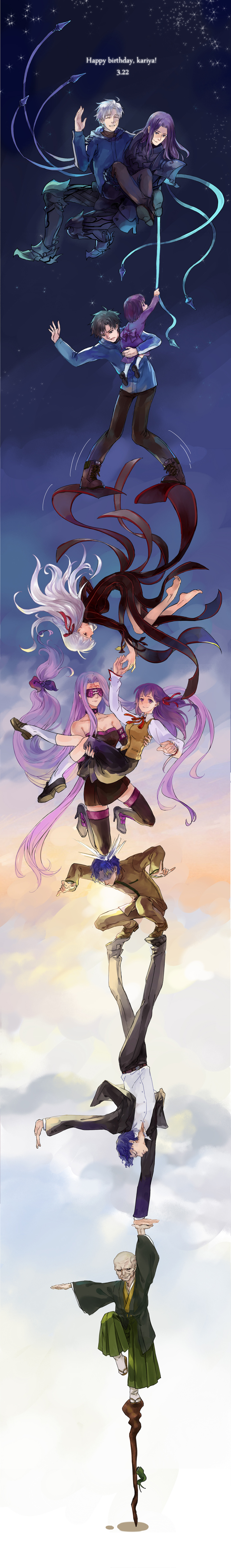 Safebooru - absurdres berserker (fate/zero) black hair blue hair crest ...