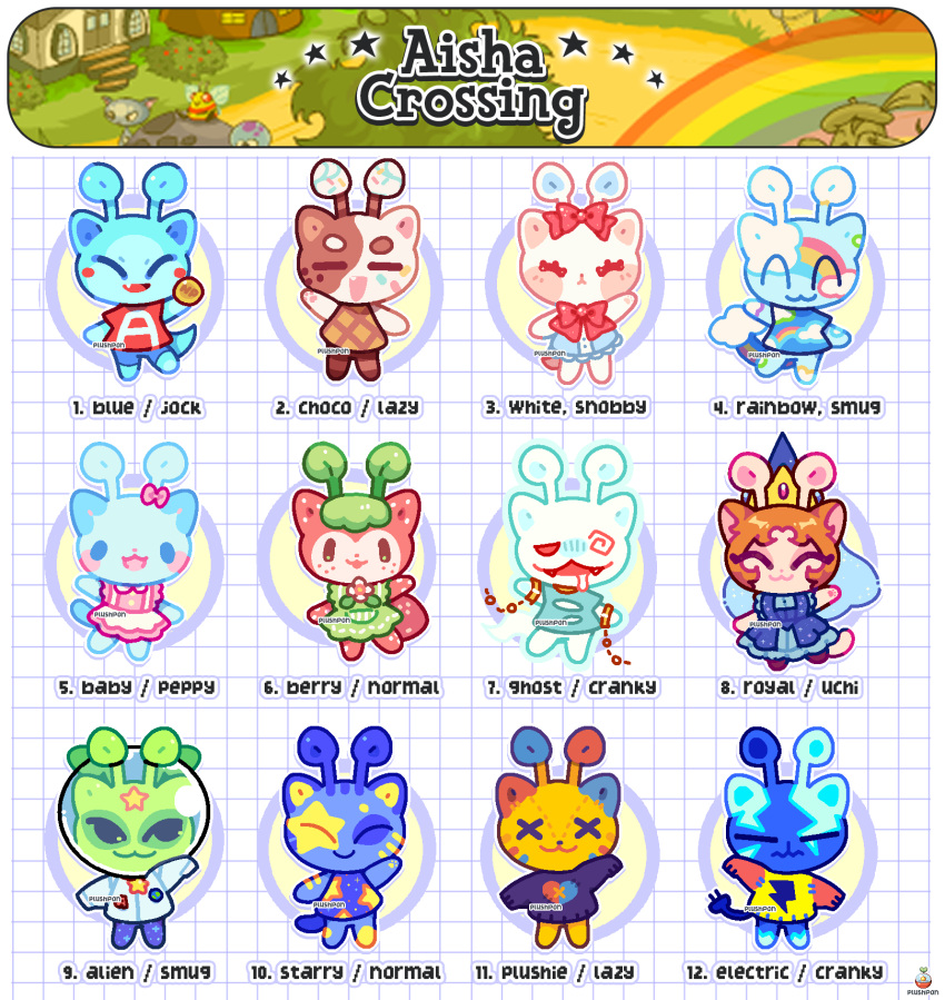 Safebooru - 4girls 6+others aisha (neopets) alien alien aisha animal ...