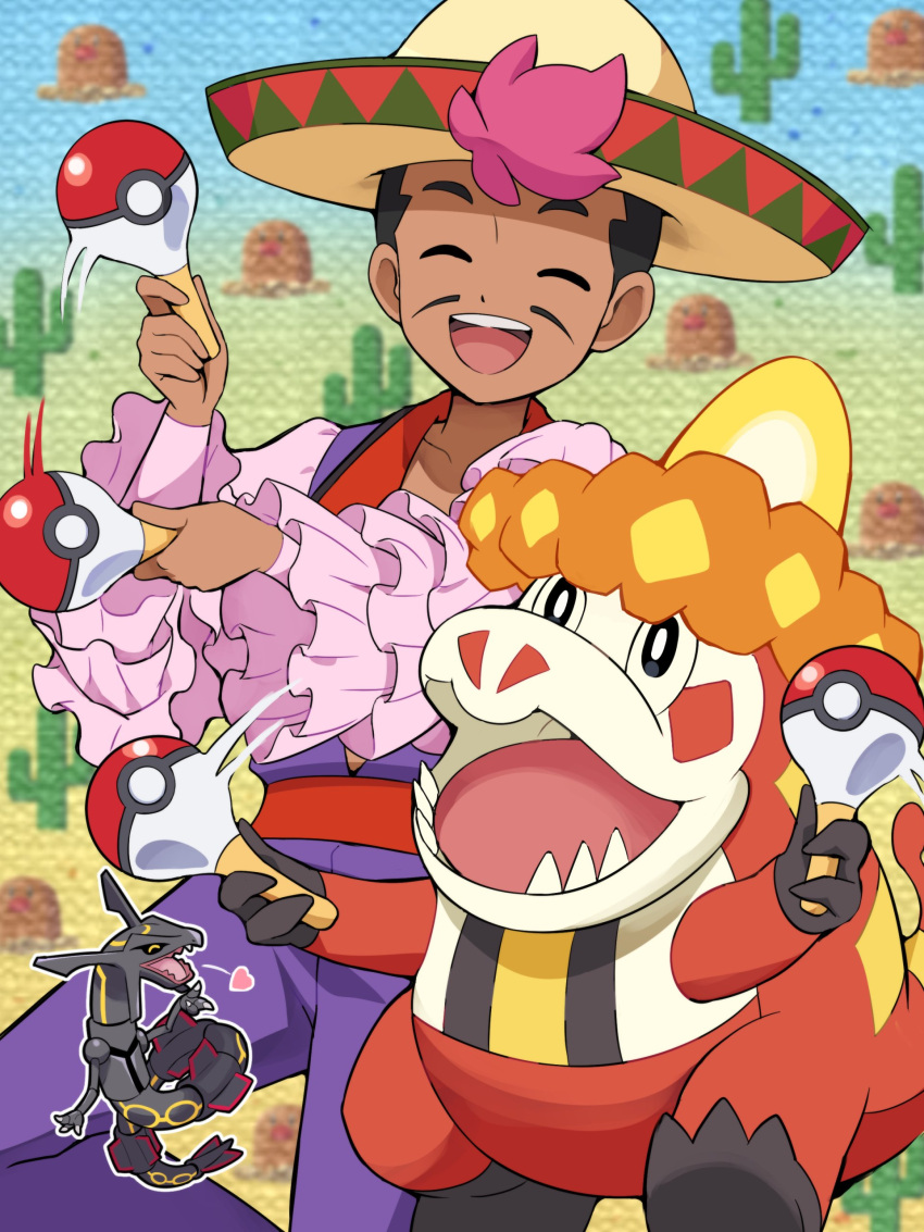 Safebooru - 1boy absurdres alternate color black hair brock (pokemon ...