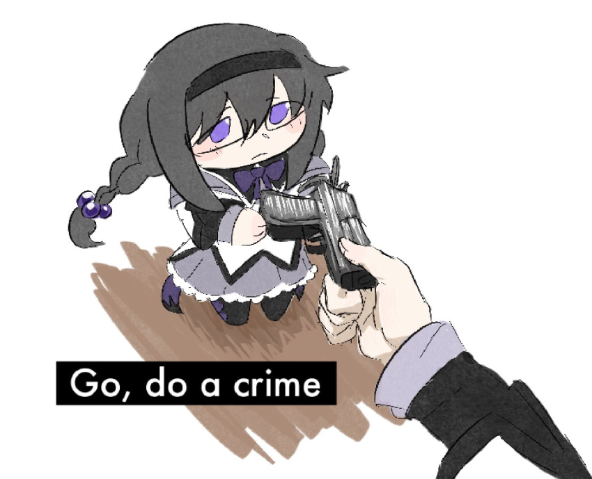 Safebooru - 1girl akemi homura avanes d black hair blush bow bowtie ...