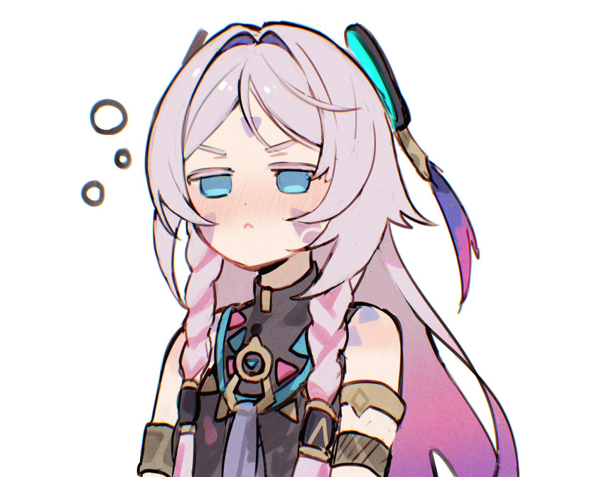 Safebooru - 1girl bare shoulders blue eyes braid citlali (genshin ...