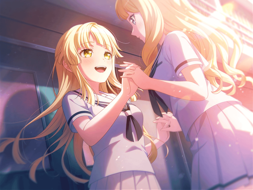 Safebooru - bang dream! blonde hair dress long hair smile tsurumaki kokoro yellow eyes | 5241593