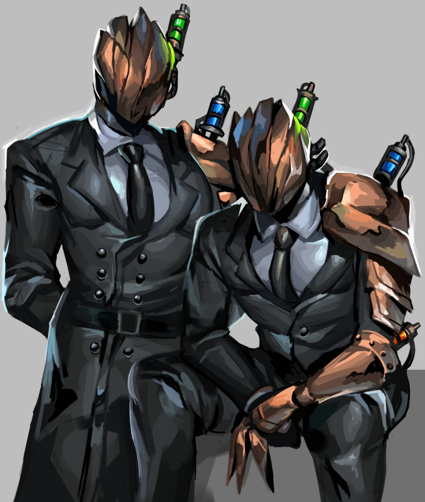Safebooru - 2boys absurdres arm behind back armor baral (project moon ...