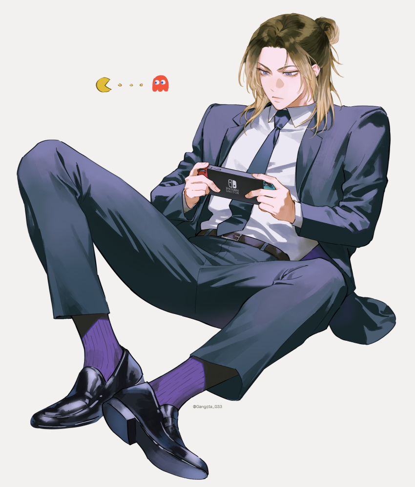 Safebooru - 1boy absurdres belt black belt black footwear black hair ...